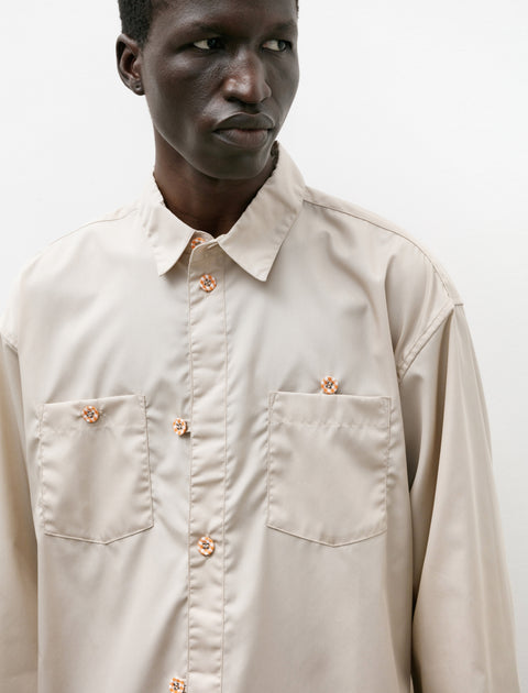 Phingerin Lounge Shirt Button L/S Beige – Neighbour