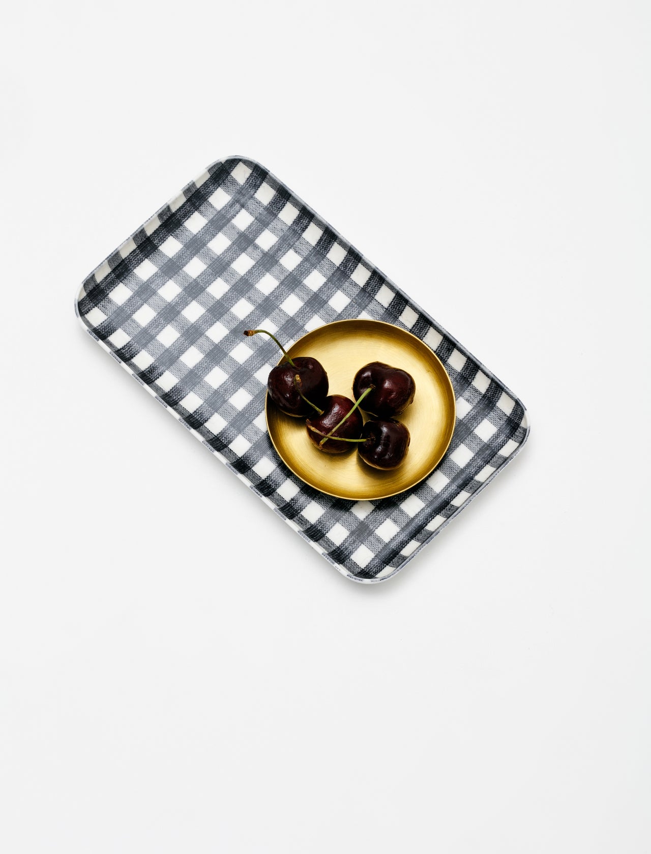 Fog Linen Linen Coating Tray (S) Navy White Check – Neighbour