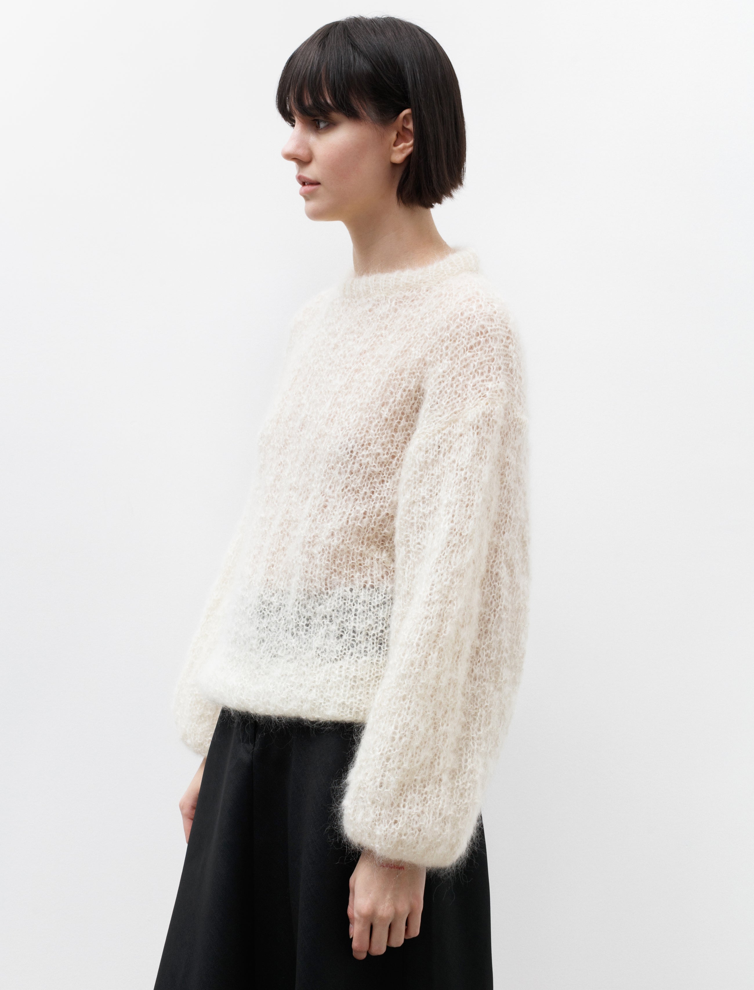 Casey Casey Stitch Crew Neck Mohair Ivory – Neighbour