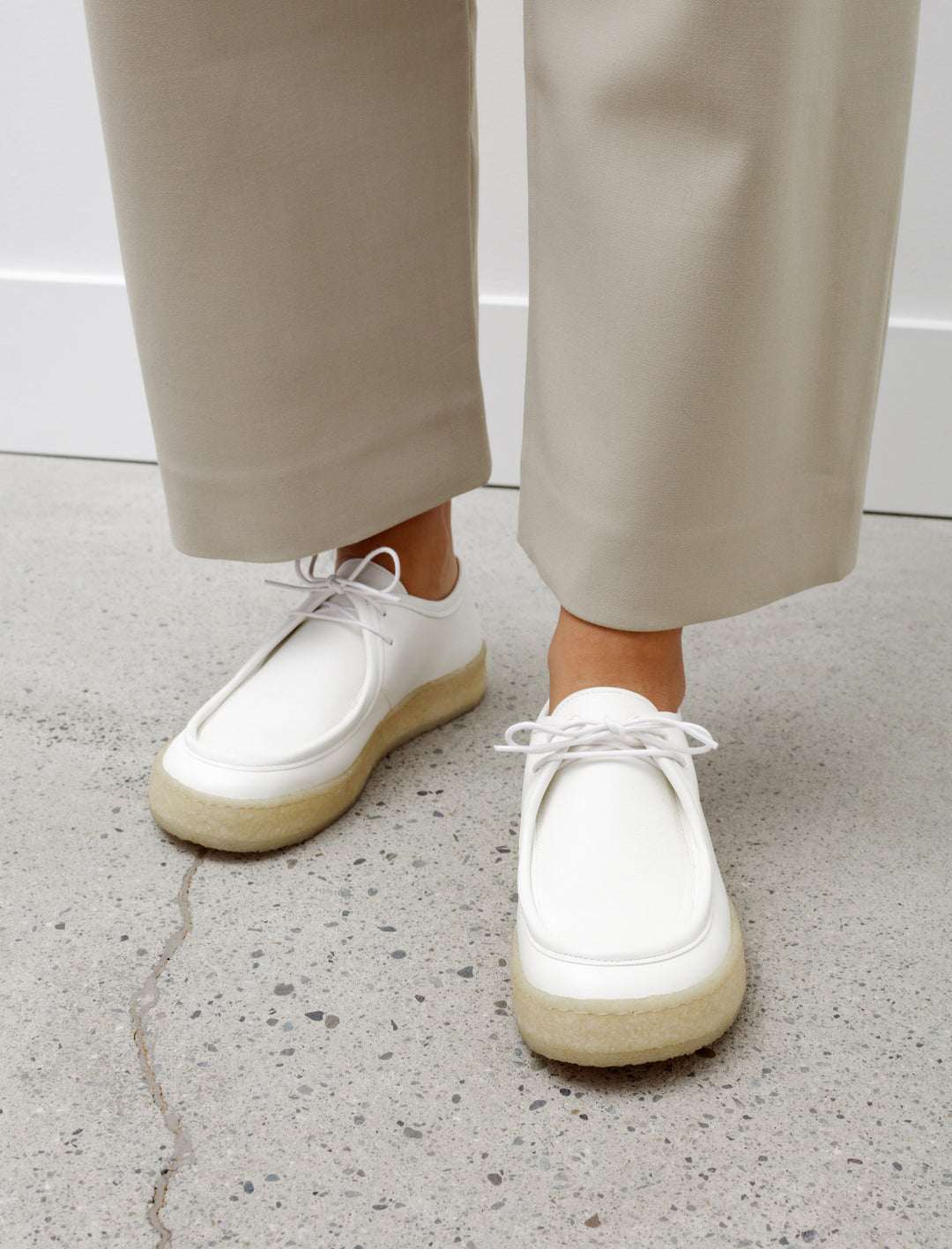 Studio Nicholson Leitch Crepe Sole Shoes White – Neighbour