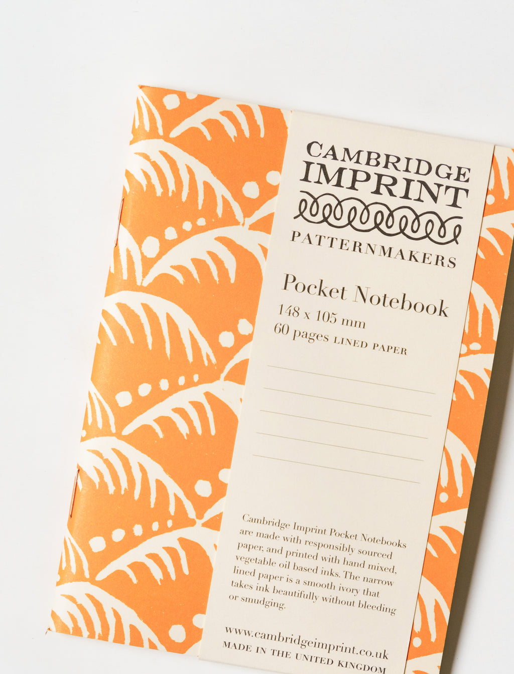 Cambridge Imprint Pocket Notebook Wave Blood Orange – Neighbour