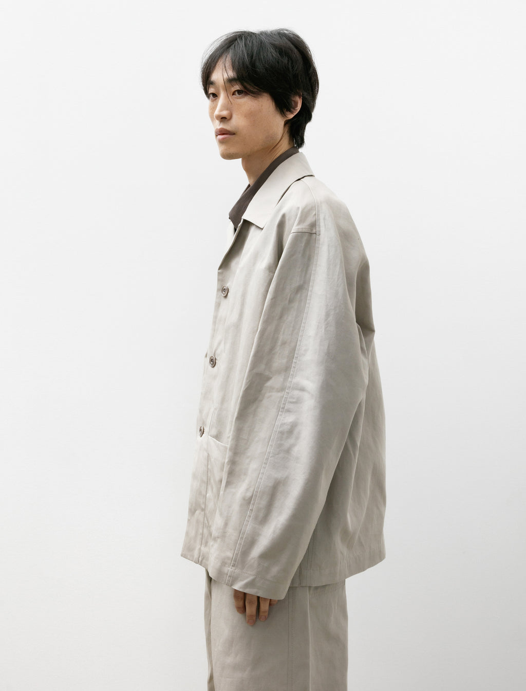 Lemaire Boxy SB Workwear Jacket Cotton Linen Gabardine Mastic – Neighbour