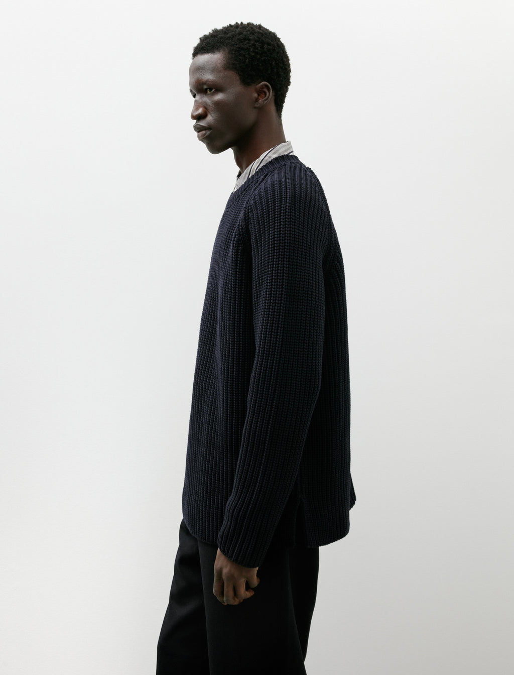 Casey Casey Pannochia Sweater Crepe Cotton Navy – Neighbour
