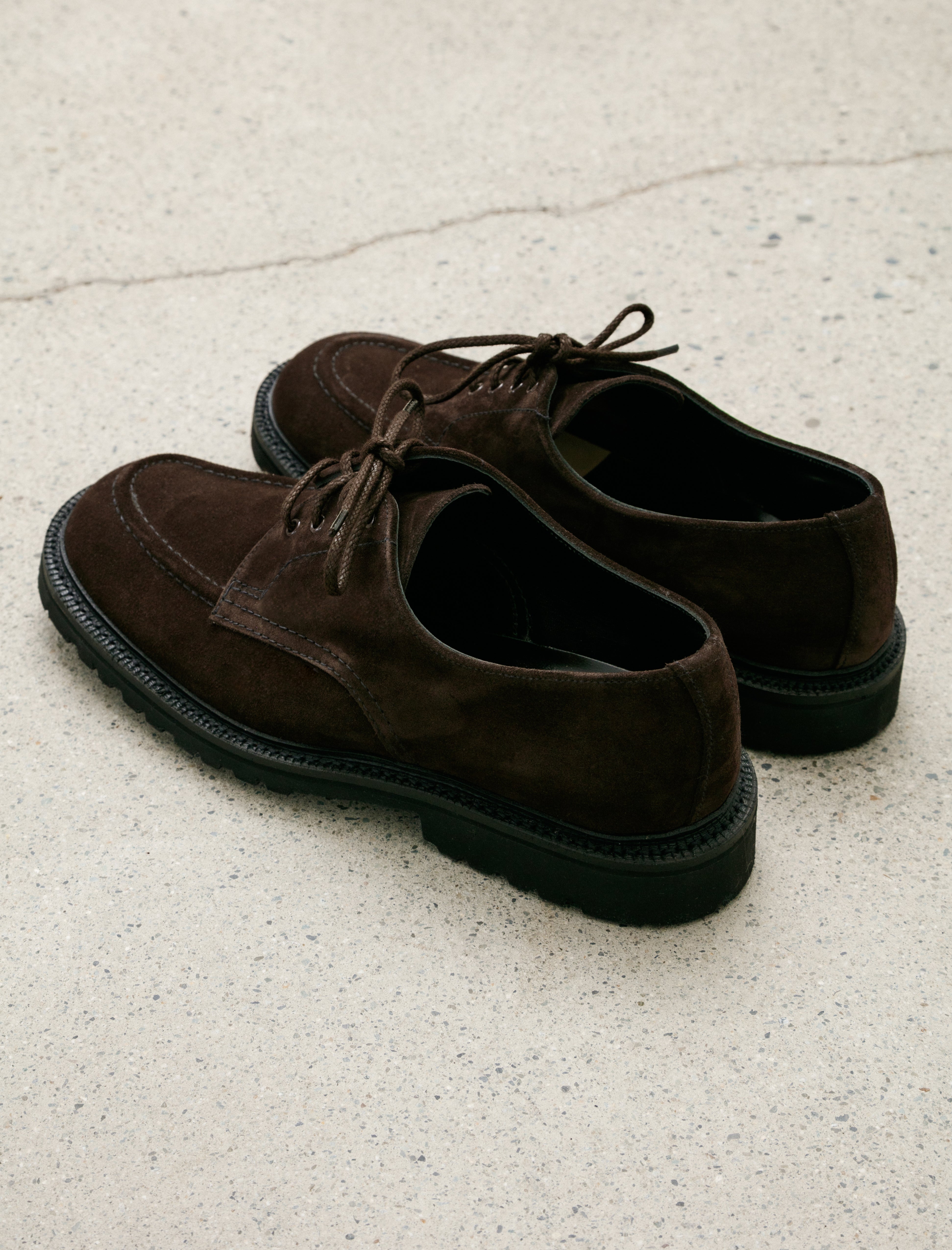 James Coward x Sanders Apron Toe Derby Pinnter Suede – Neighbour