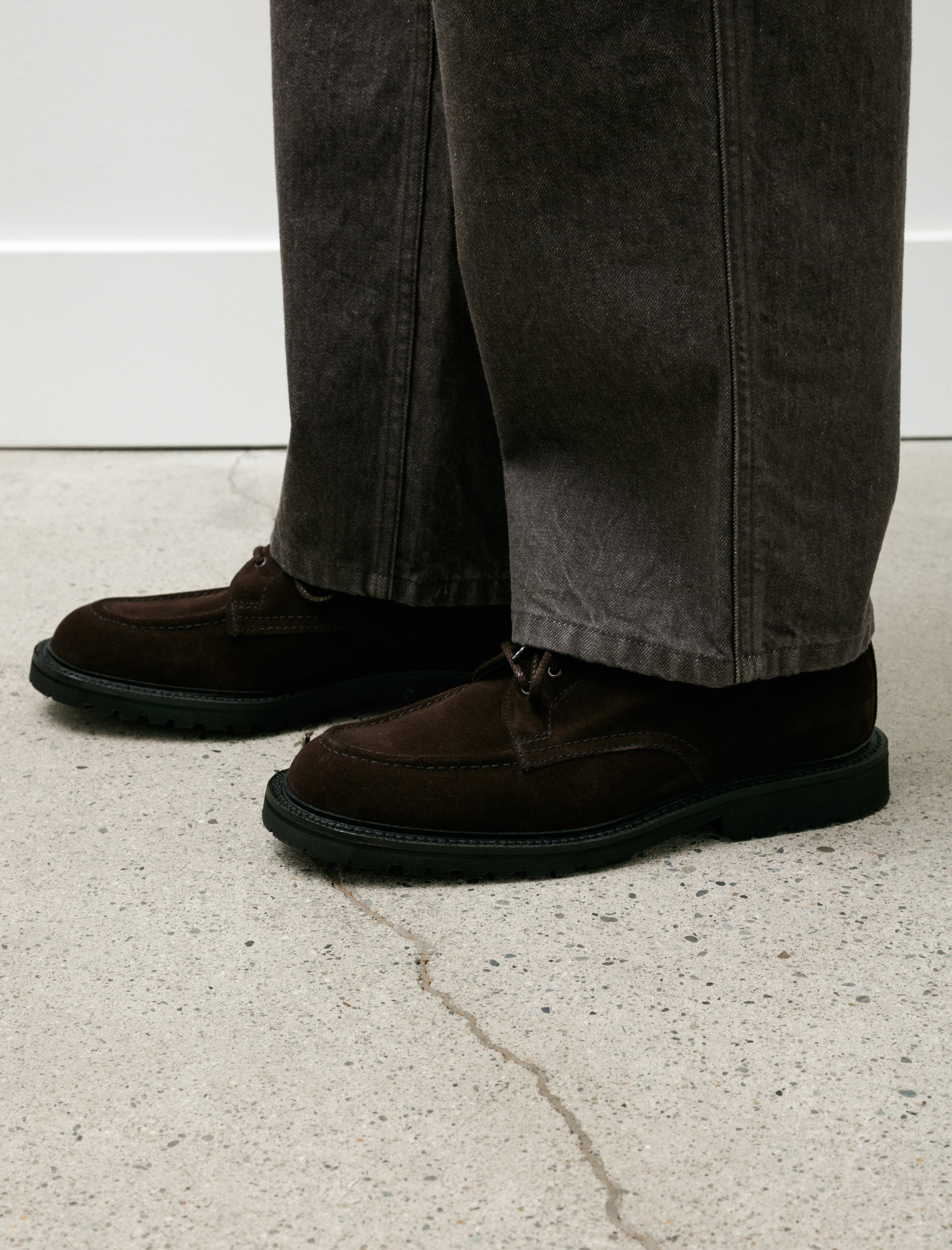 James Coward x Sanders Apron Toe Derby Pinnter Suede – Neighbour