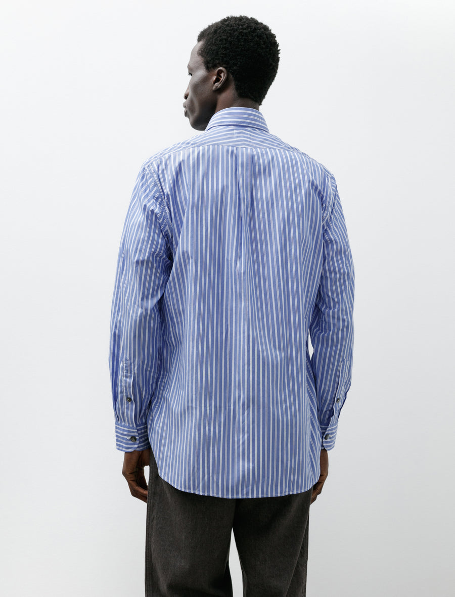 L.E.J 1 Pocket Officer's Shirt Blue/White Stripe – Neighbour