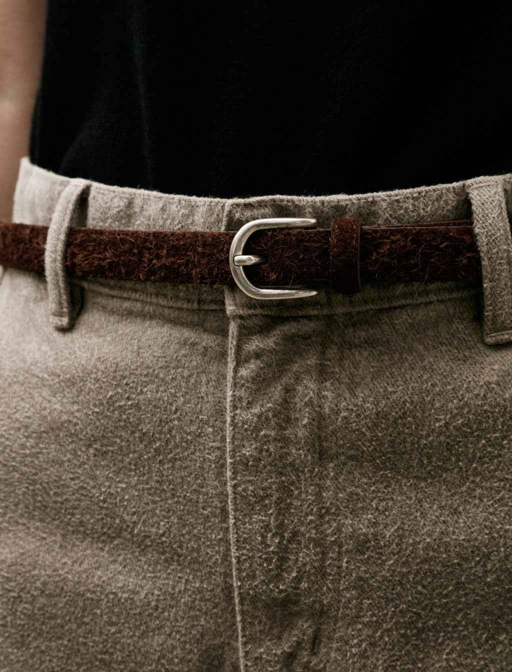 mfpen Purpose Belt Brown Fuzzy Suede – Neighbour
