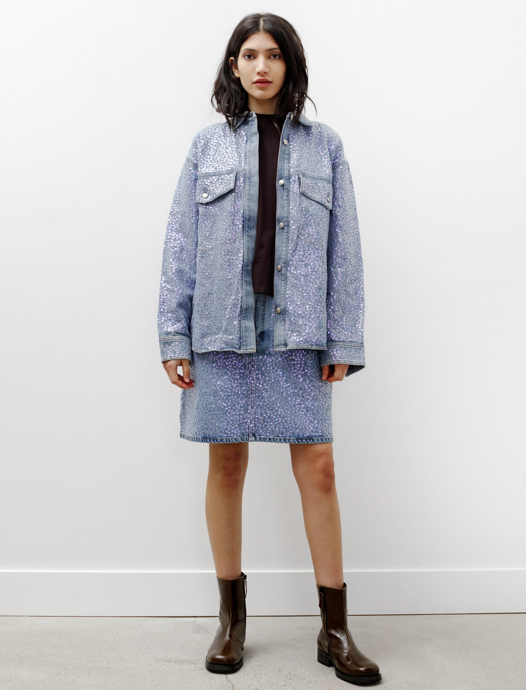 Acne Studios Sharmayne Denim Sequin Skirt – Neighbour