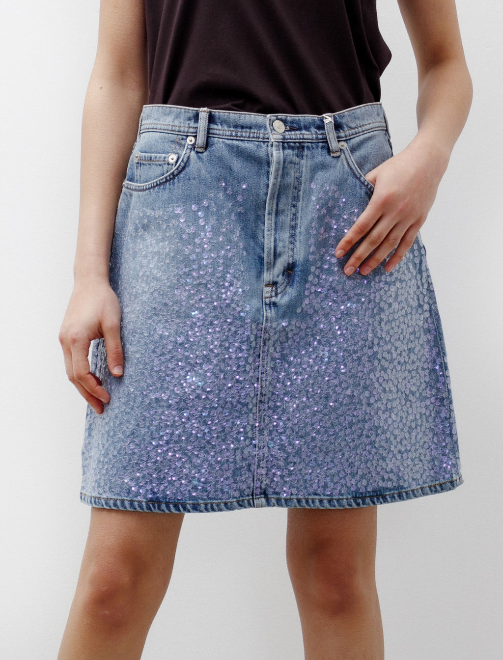 Acne Studios Sharmayne Denim Sequin Skirt – Neighbour