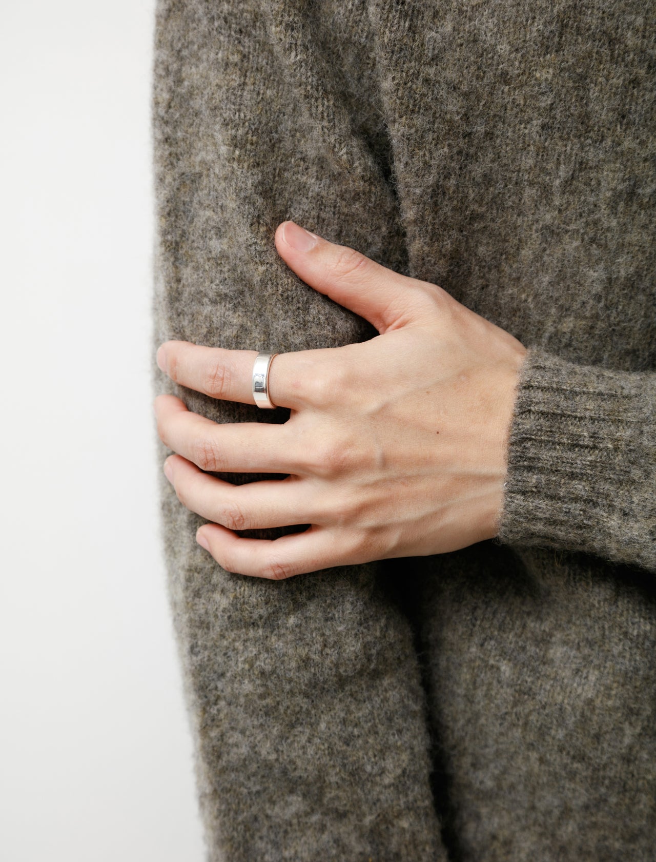 All Blues Tire Ring Narrow Polished Silver – Neighbour