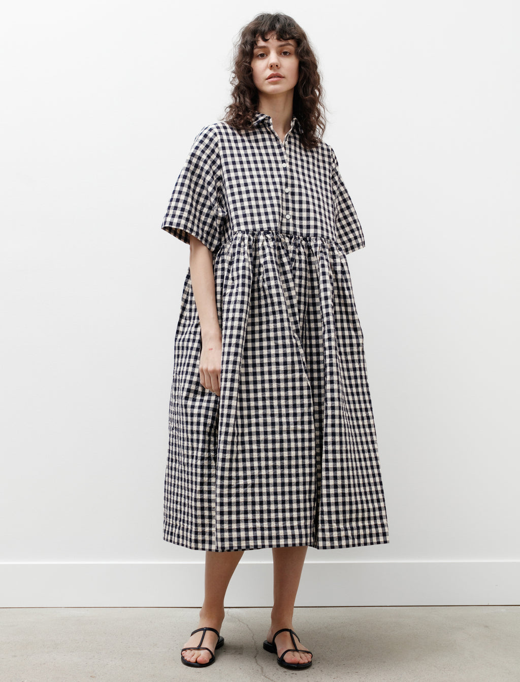 Casey Casey Ethal Dress Navy Check – Neighbour