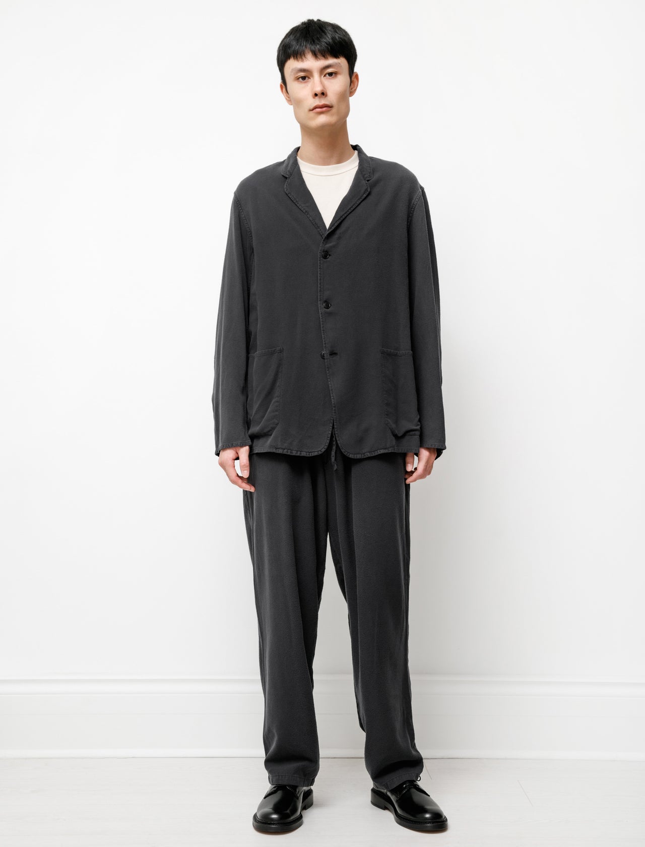 Comoli Silk Flannel Jacket Fade Navy – Neighbour