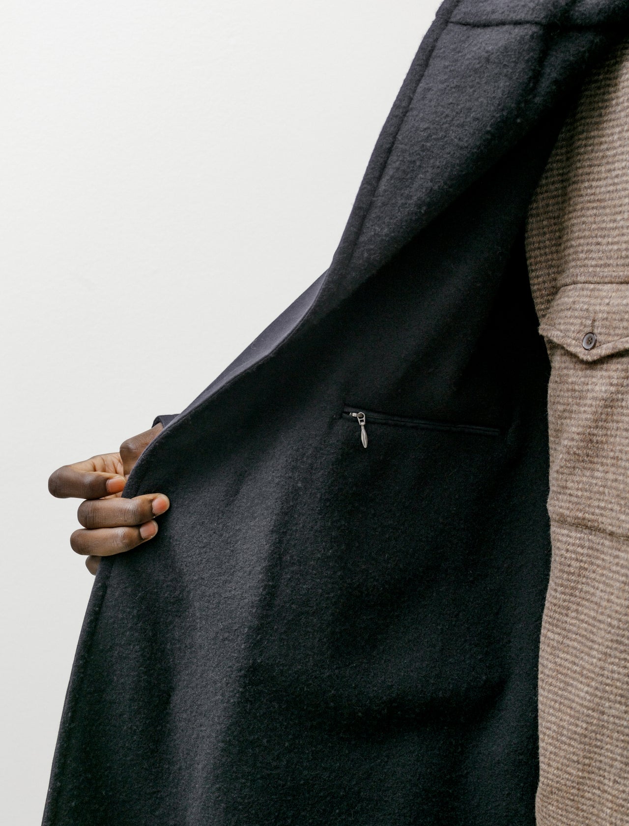 Comoli Hooded Coat Navy – Neighbour